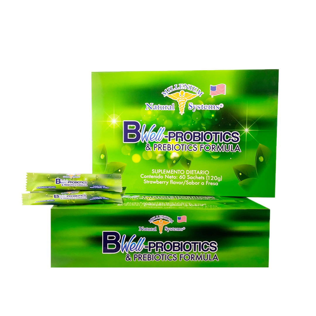 BWell Probioticos y Prebioticos Formula 60 Sachets Natural Systems Mil ...