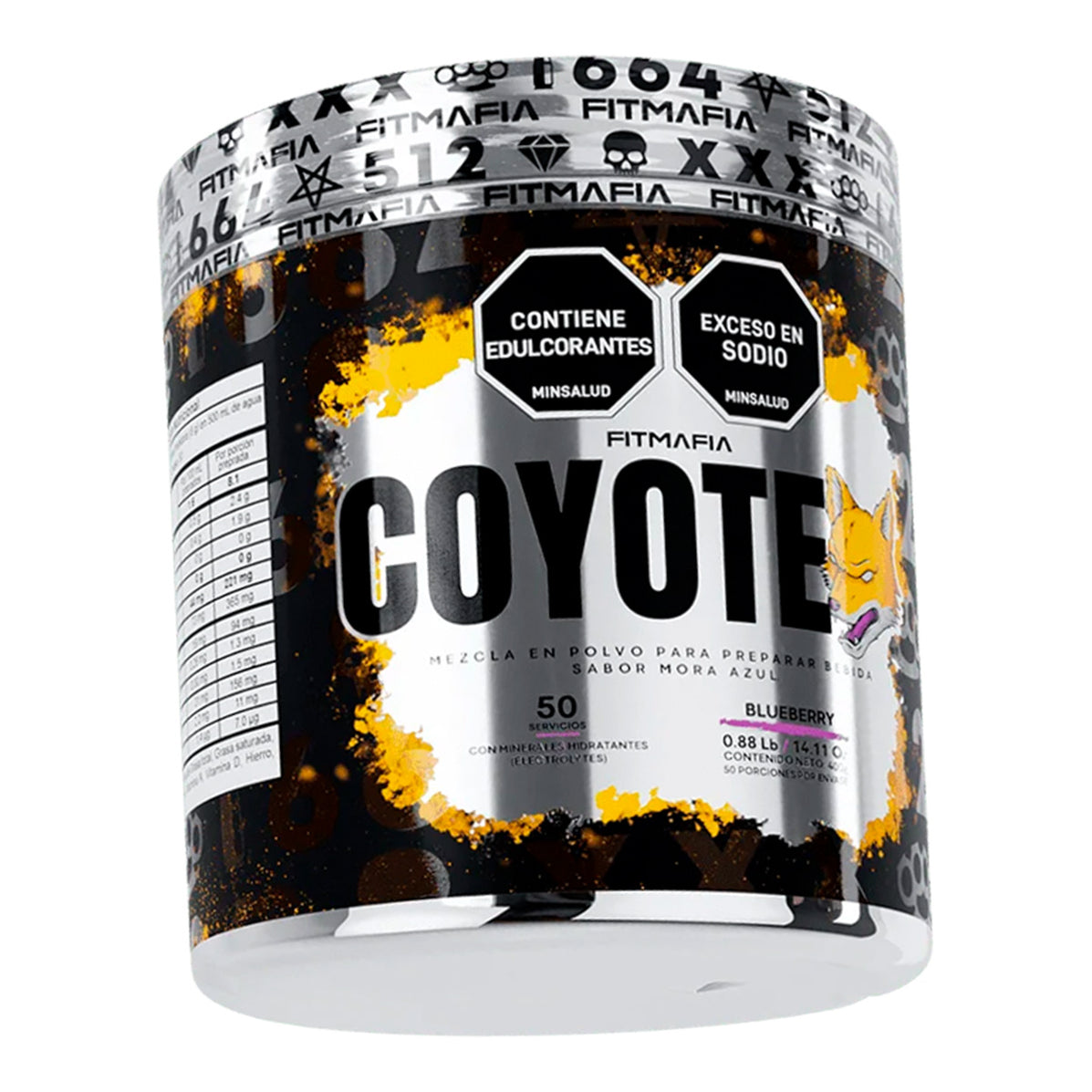 Coyote Bebida Hidratante 50 Servicios Blueberry Fitmafia — Vindo